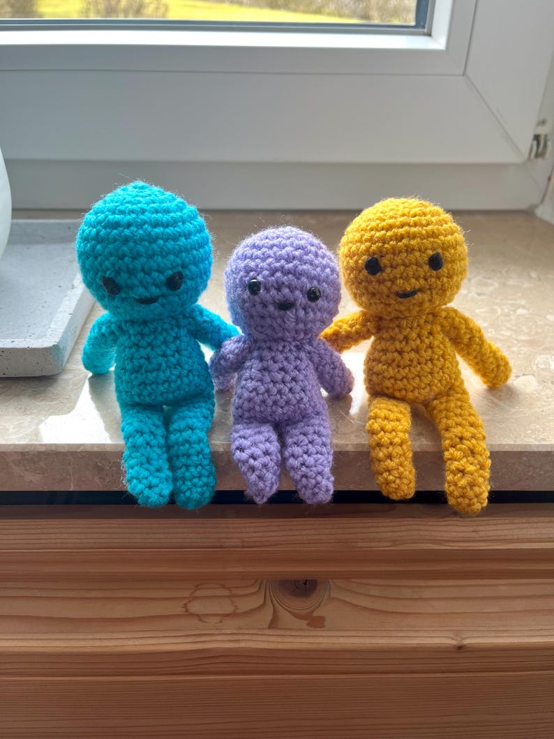 Smiski Inspired Figures, Amigurumi Plush, Crocheted Mini Plushies - Etsy