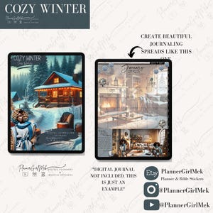 Cozy Winter Journaling Stickers: Pre-cropped PNG, Goodnotes File ...