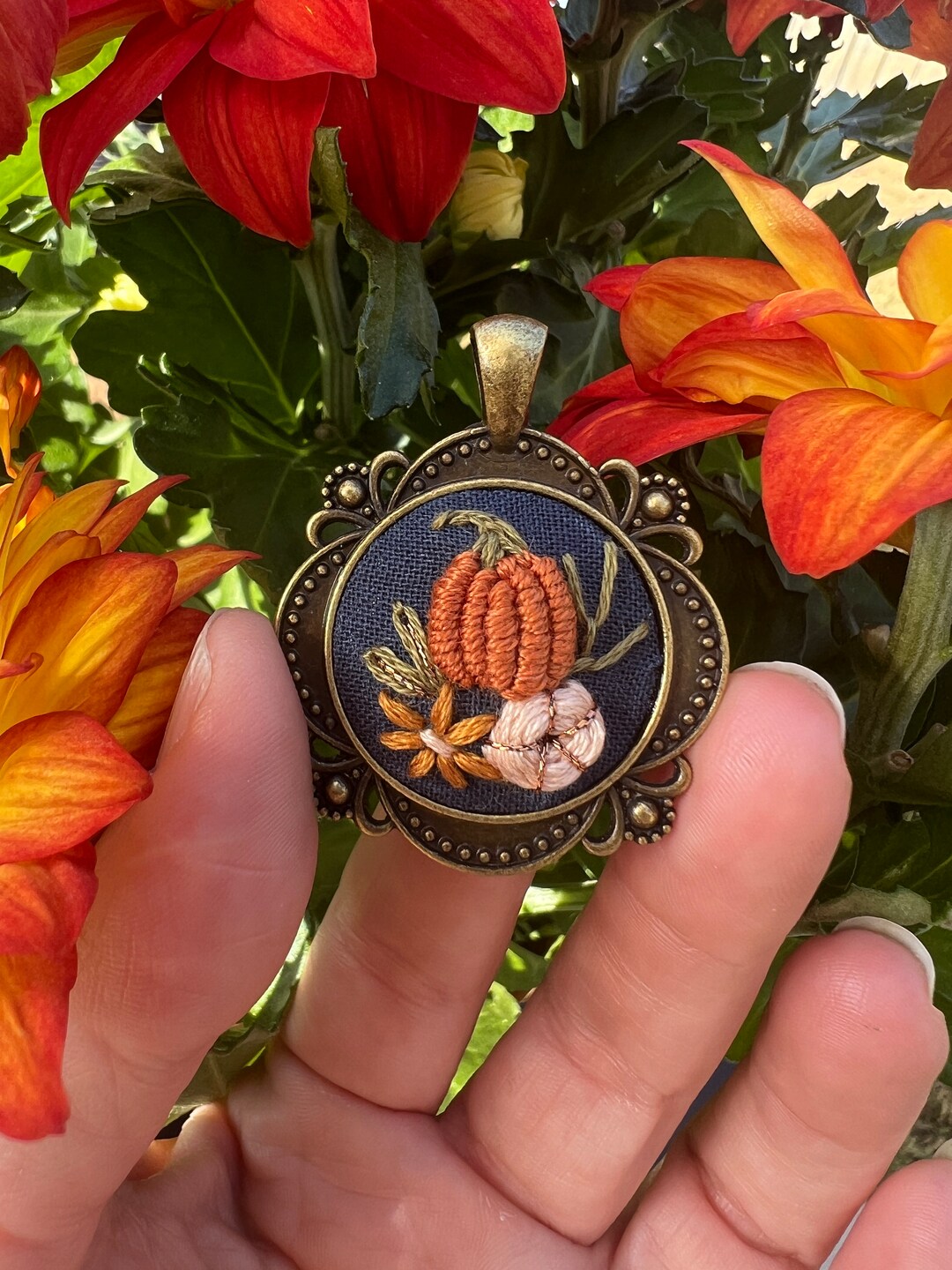 Mini Pumpkin Necklace, Pumpkin Lover Gift, Fall Necklace - Etsy