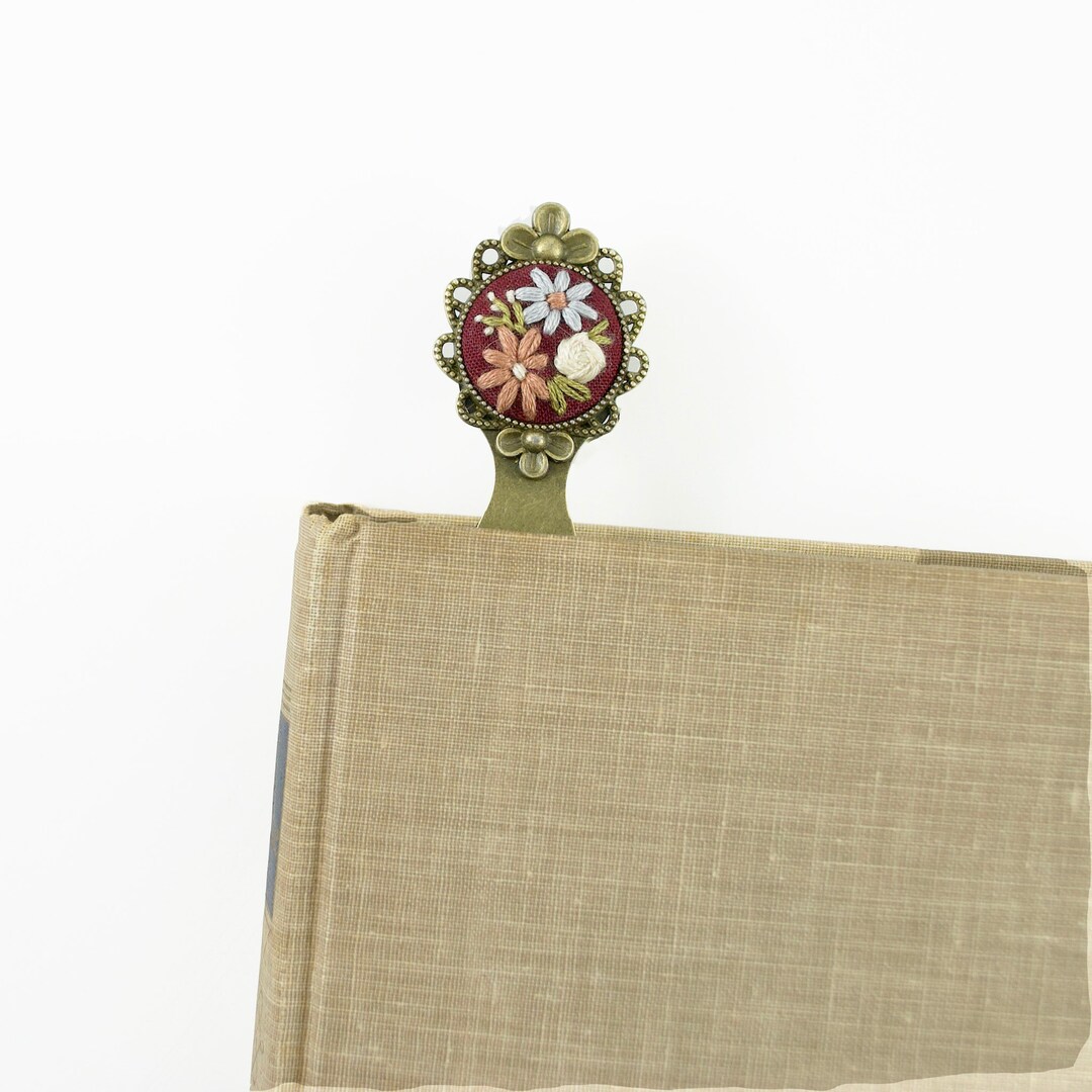 Embroidered Bookmark, Unique Bookmarks, Librarian Gifts - Etsy