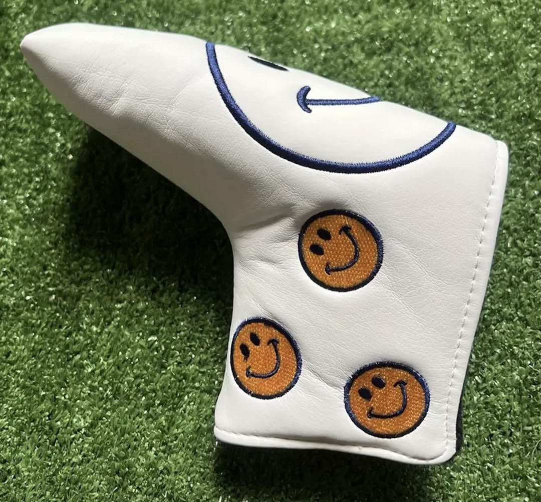 Golf Headcover Smiley Face Putter Headcover Golf Club Cover Golf Gift ...