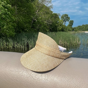 Straw Visor for Women Quality Women Raffia Visor Bachelorette Party ...