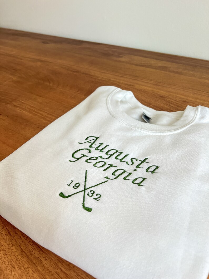 Classic Augusta National Sweatshirt Embroidered Masters Golf Party ...