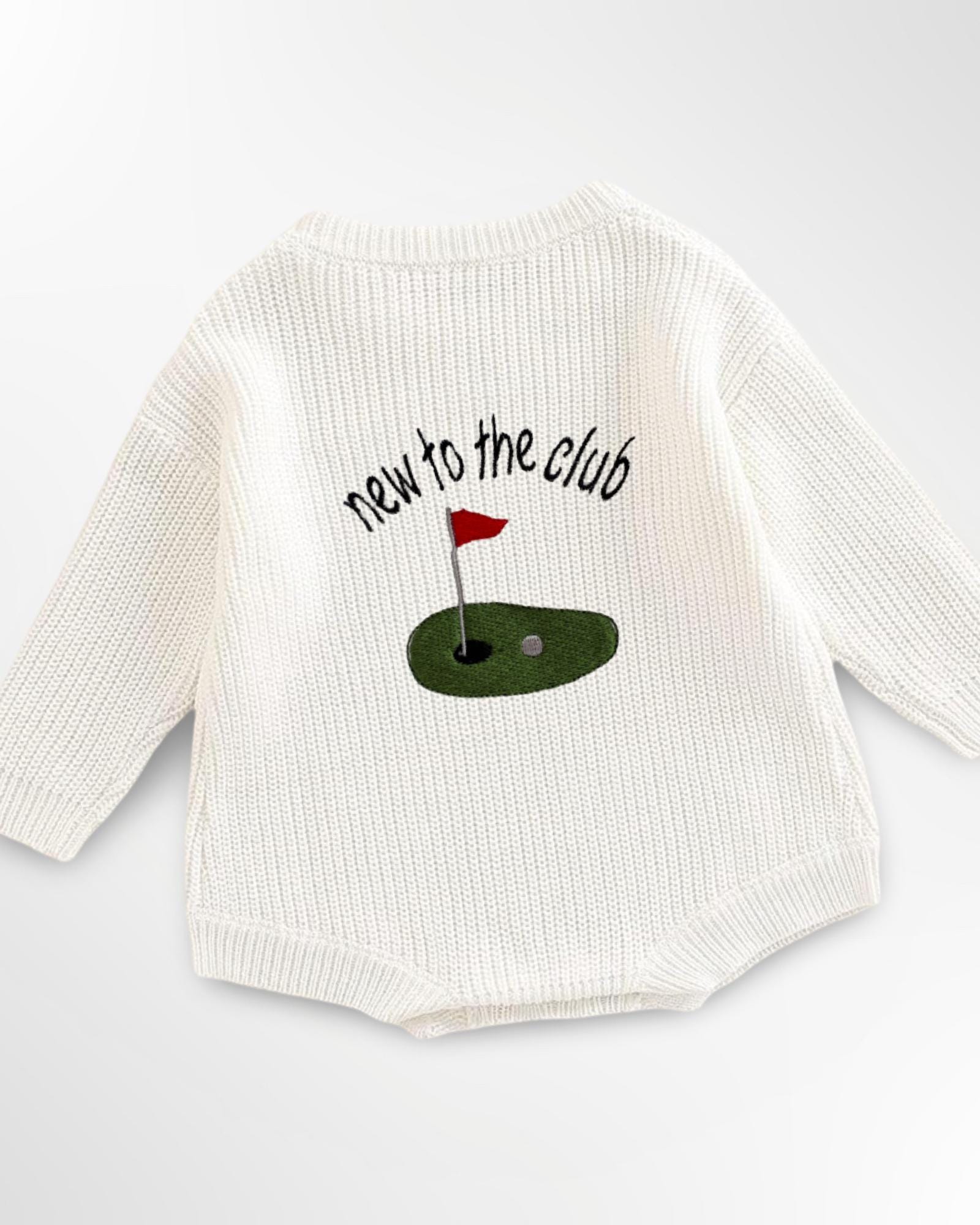 Embroidered Golf Baby Announcement Golf Gift for Baby Personalized Golf ...