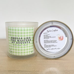 Smells Like the Masters Candle Surprise Cocktail Pairing Golf Candle ...