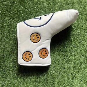 Golf Headcover Smiley Face Putter Headcover Golf Club Cover Golf Gift ...