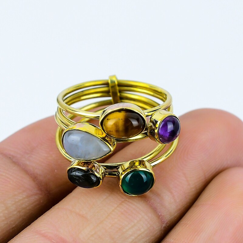 Multi Stone Ring - Etsy