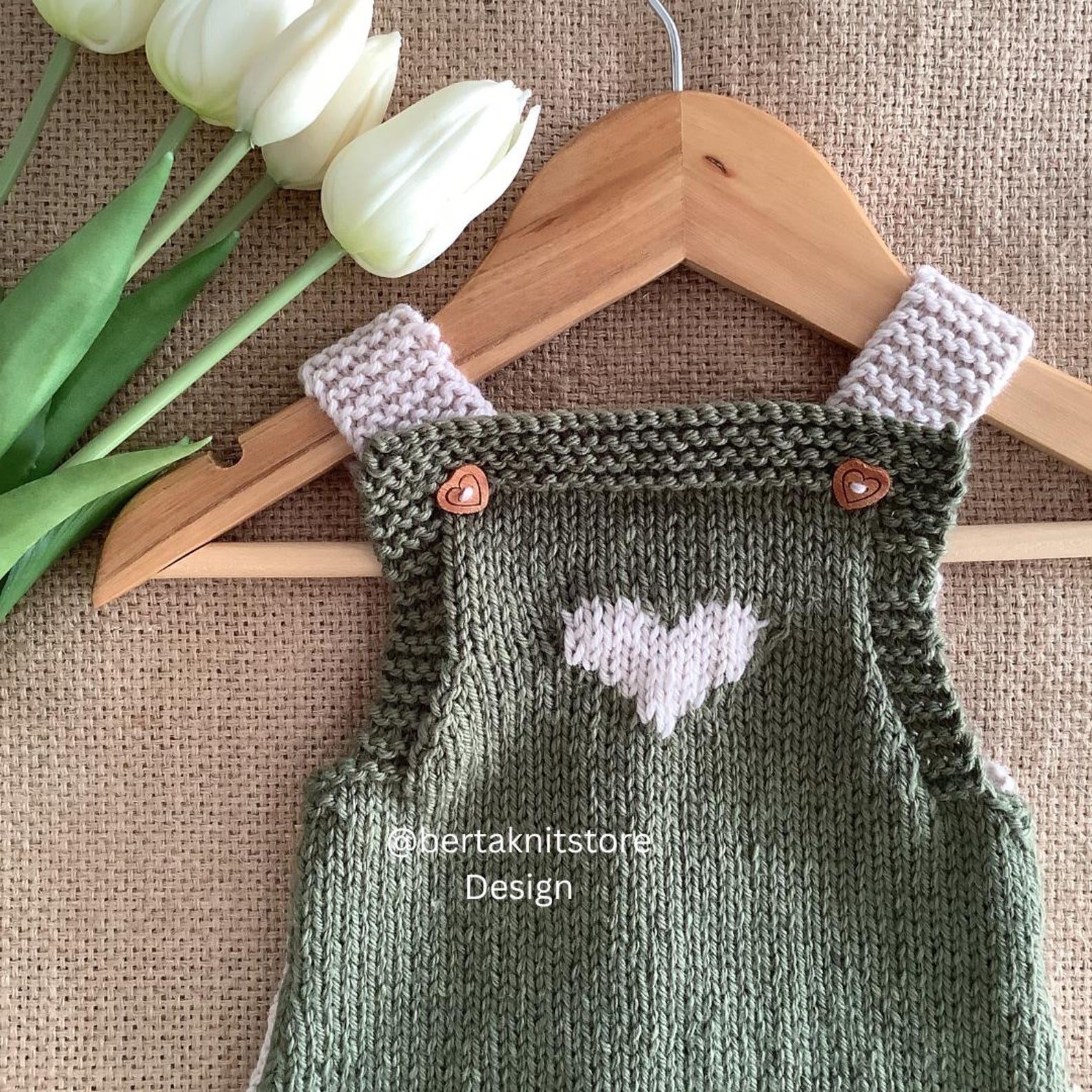 Little Heart Baby Dress Knitting Pattern | 0-24 Months | Downloadable ...