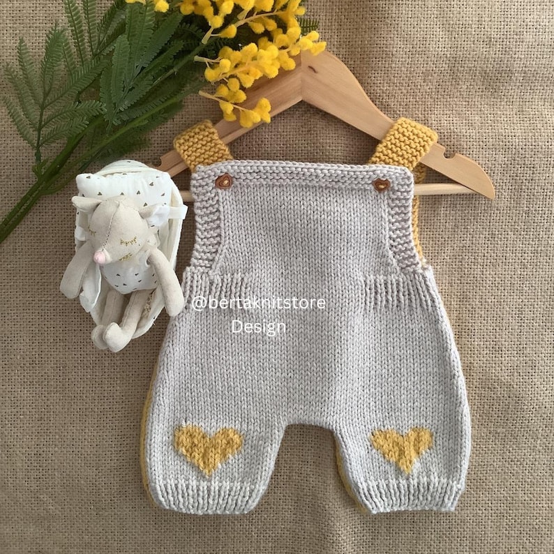 Strawberry Overalls & Dress Knitting Pattern Set | Baby Knitting ...