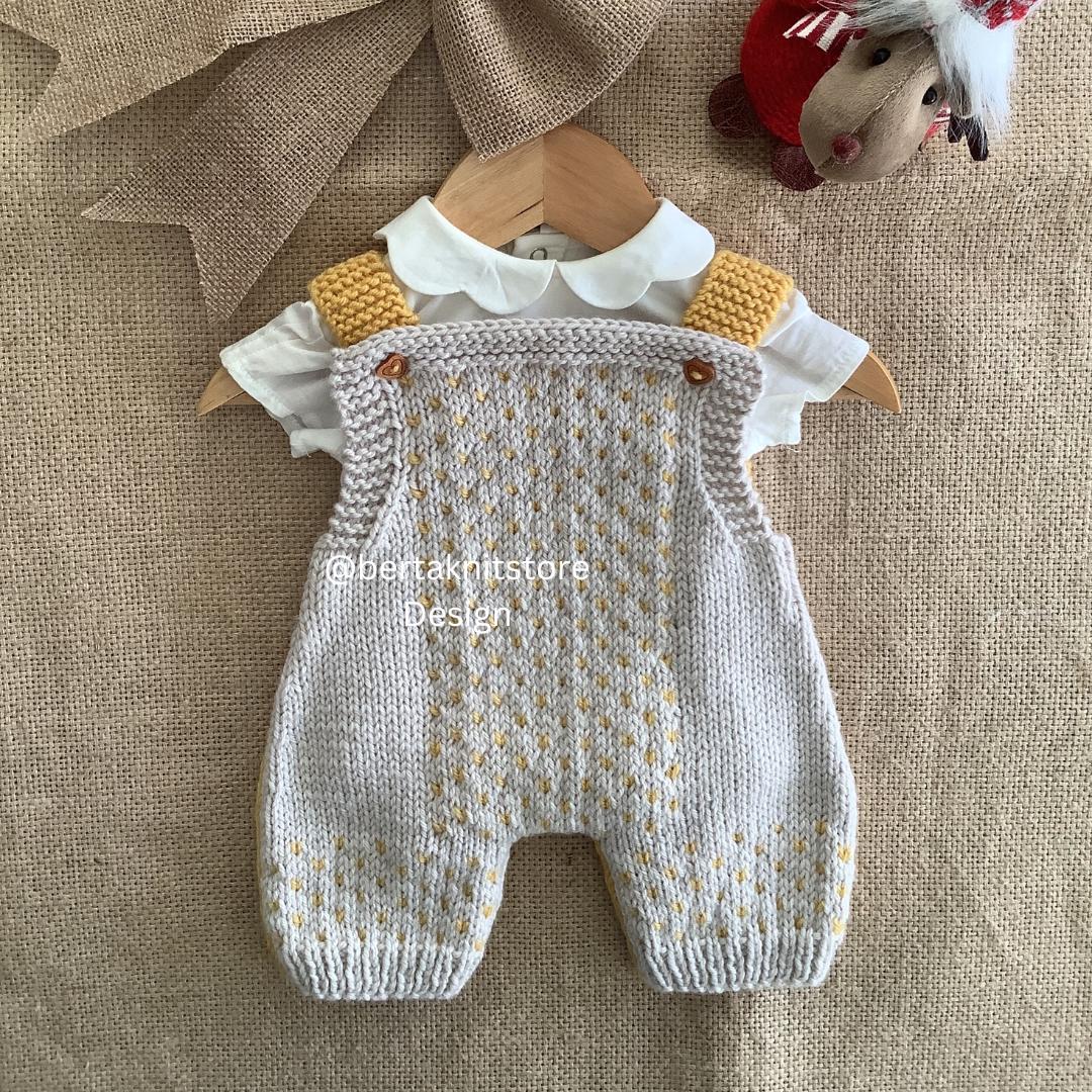 Strawberry Overalls Knitting Pattern Set | Baby Overalls | Downloadable ...