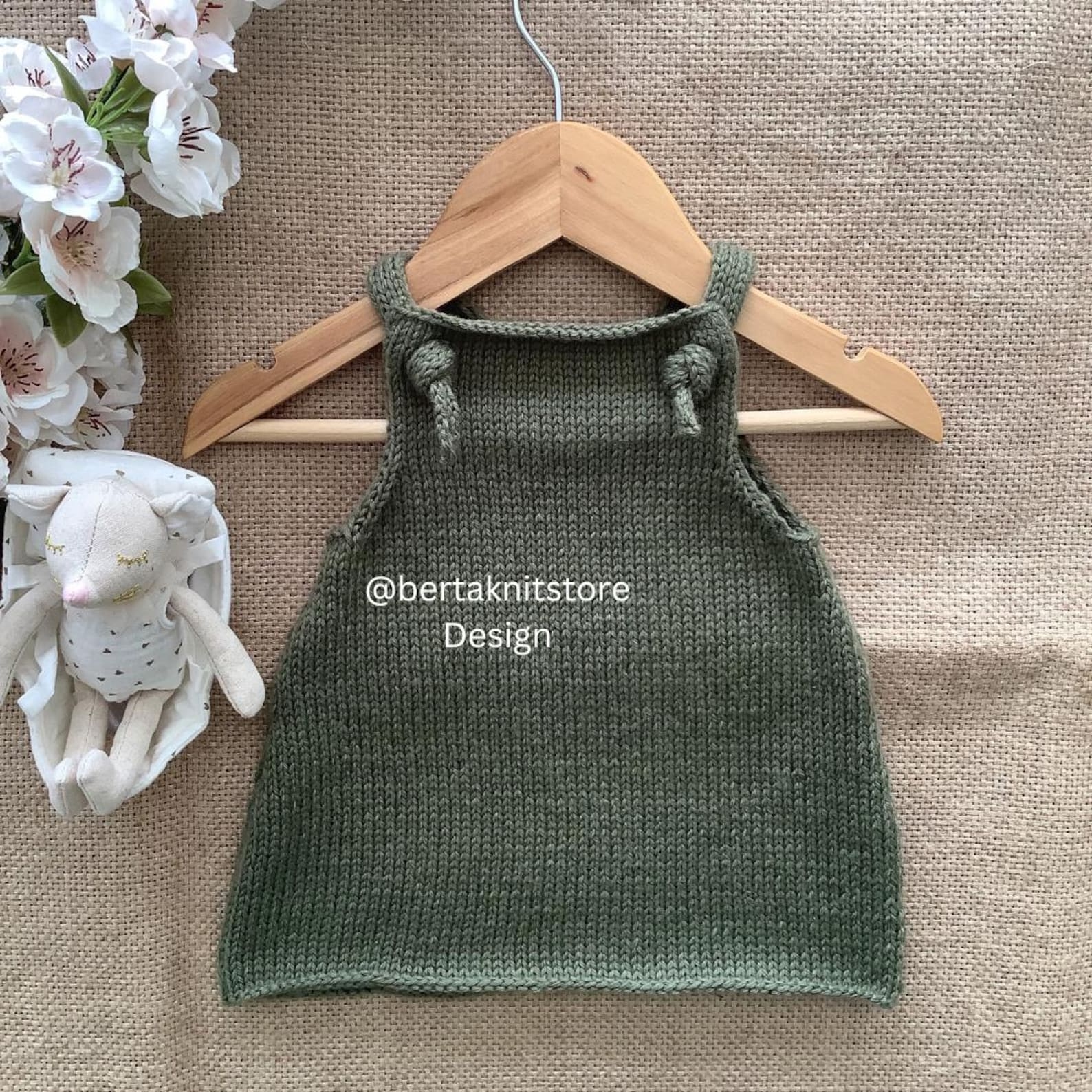 Stork Dress Knitting Pattern | Baby Knitting Patterns |0-24 Months | in ...