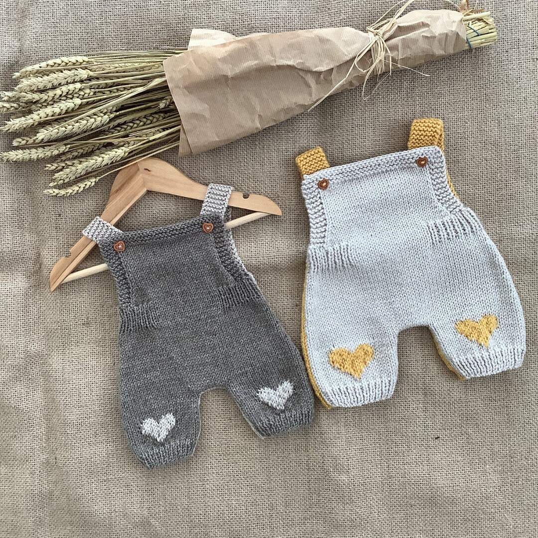 Strawberry Overalls Knitting Pattern Set baby Romper Knitting - Etsy UK