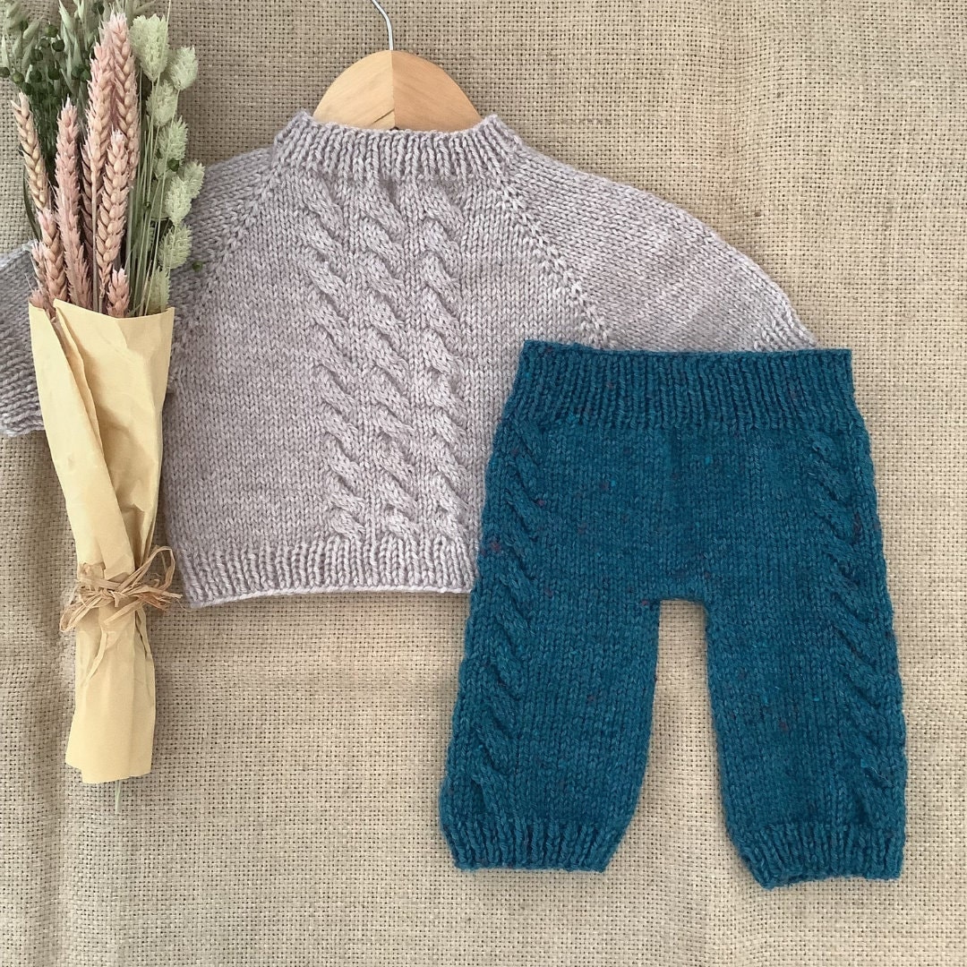 Lisbon Sweater and Pants PDF Knitting Pattern | Baby Sweater Knitting ...
