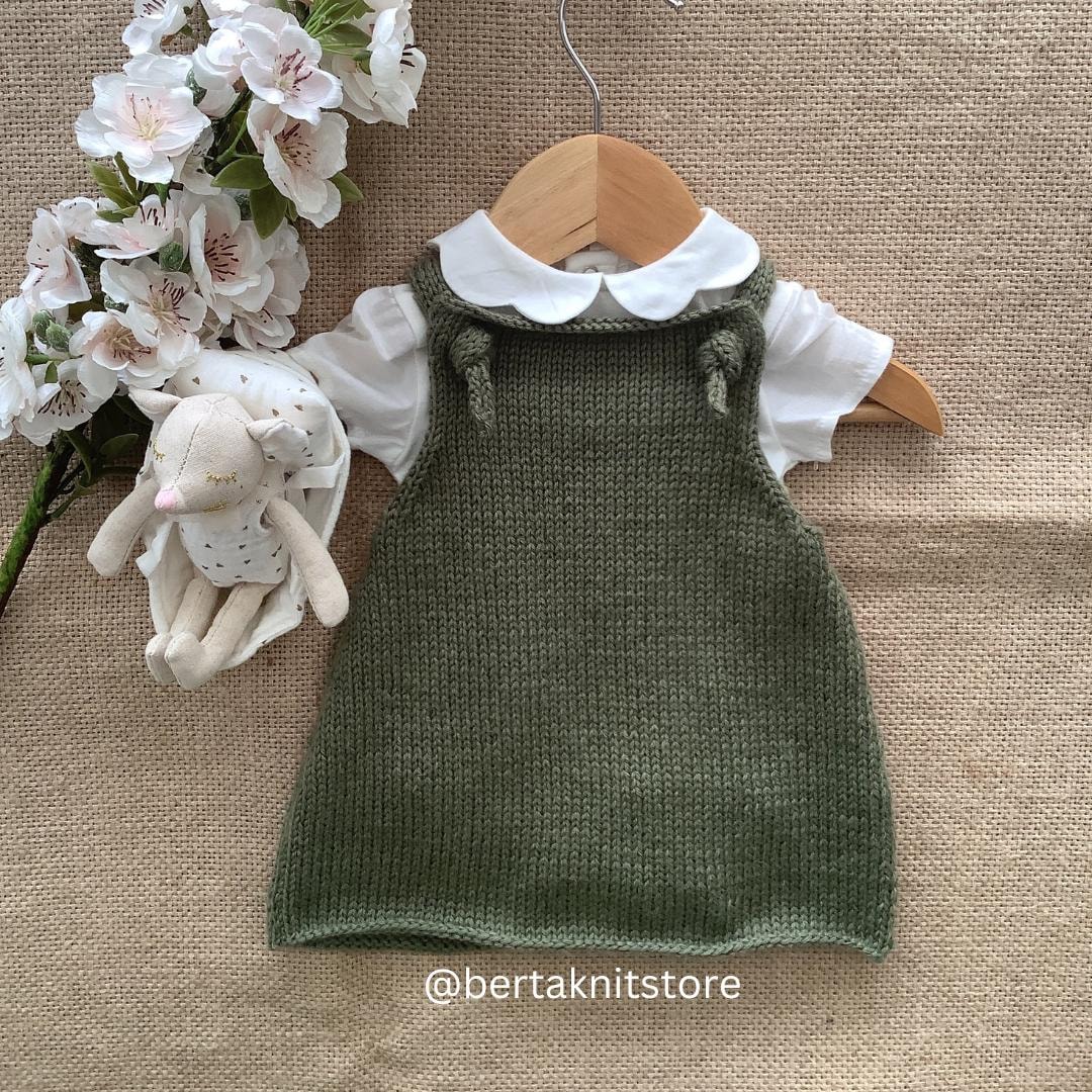 Stork Dress Knitting Pattern | Baby Knitting Patterns | Overalls ...