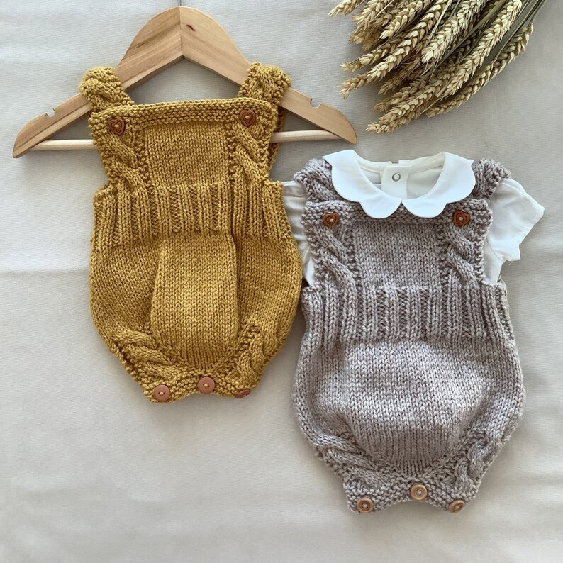 Robin Romper PDF Knitting Pattern Baby Overalls PDF Knitting - Etsy