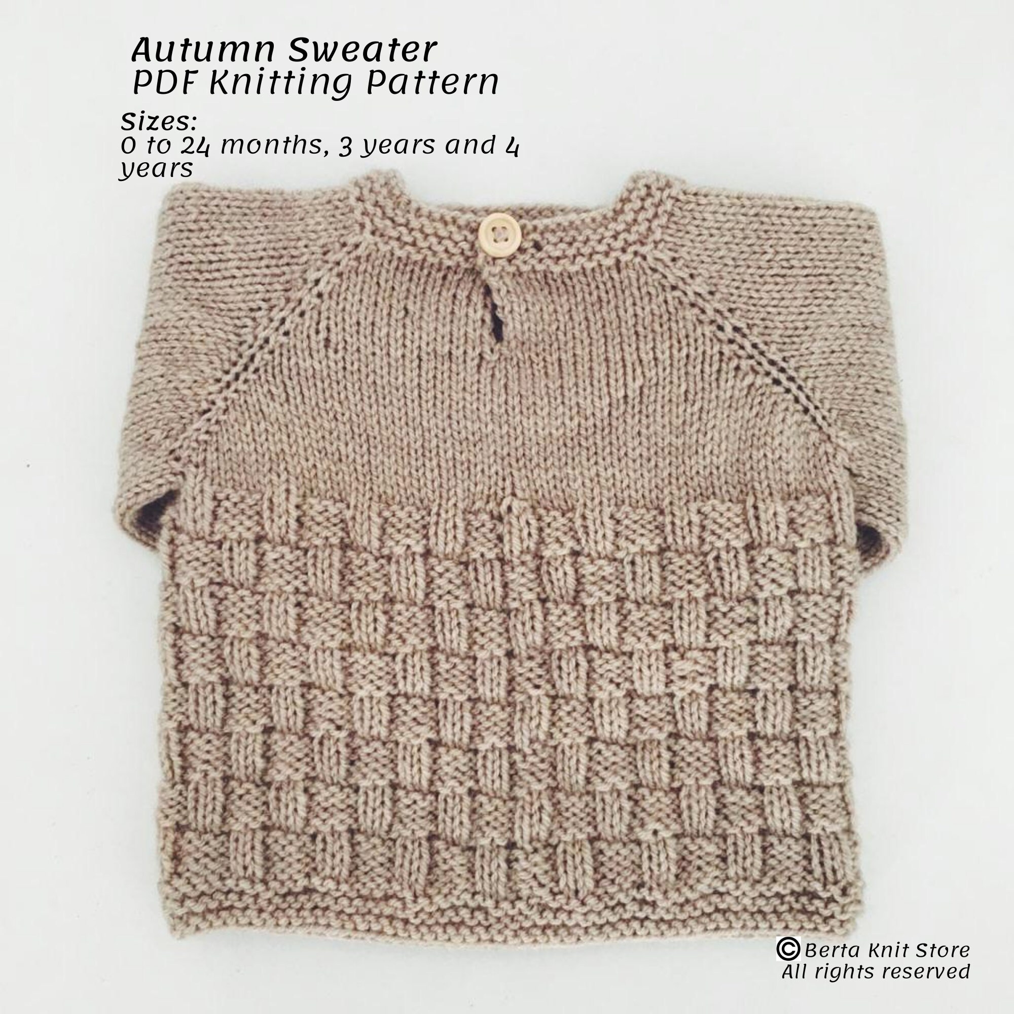 Autumn Sweater Oversized PDF Knitting Pattern Knitting | Etsy