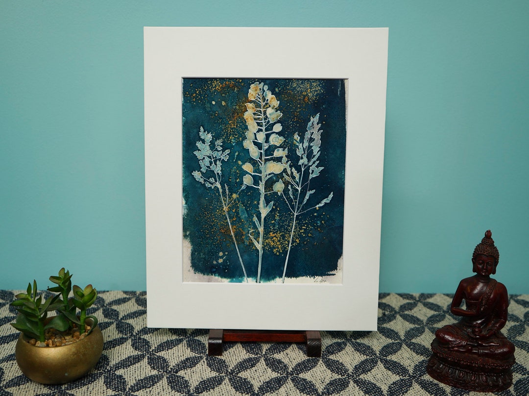 Original Cyanotype and Ink - Spring Mix - Signed and Matted With ...