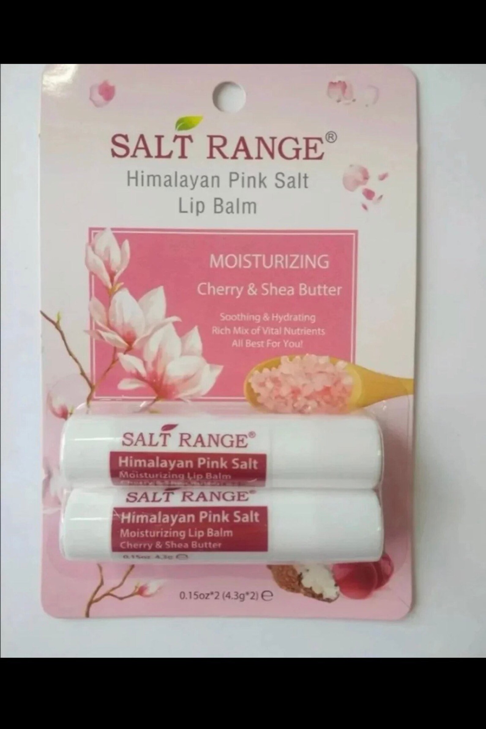 Pink Salt Lip Balm Cherry & Shea Butter 2 Tubes 0.15 Oz - Etsy