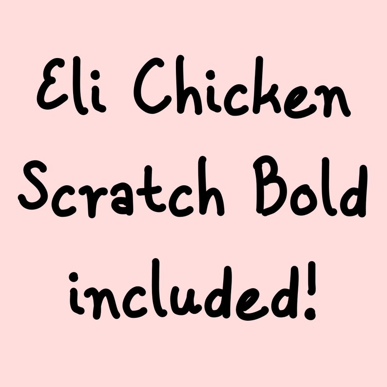 Eli’s Chicken Scratch Font Kit - Etsy