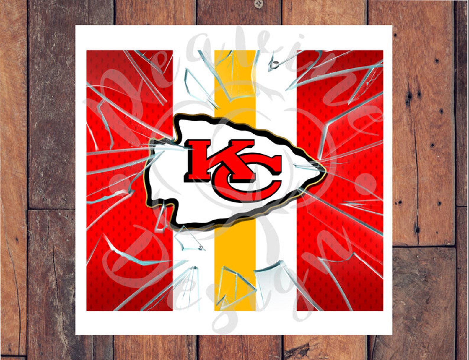 KC Chiefs 20 oz Straight Tumbler Sublimation Transfer Ready to | Etsy