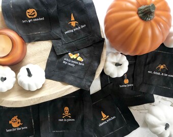 Halloween Cocktail Napkins - Etsy