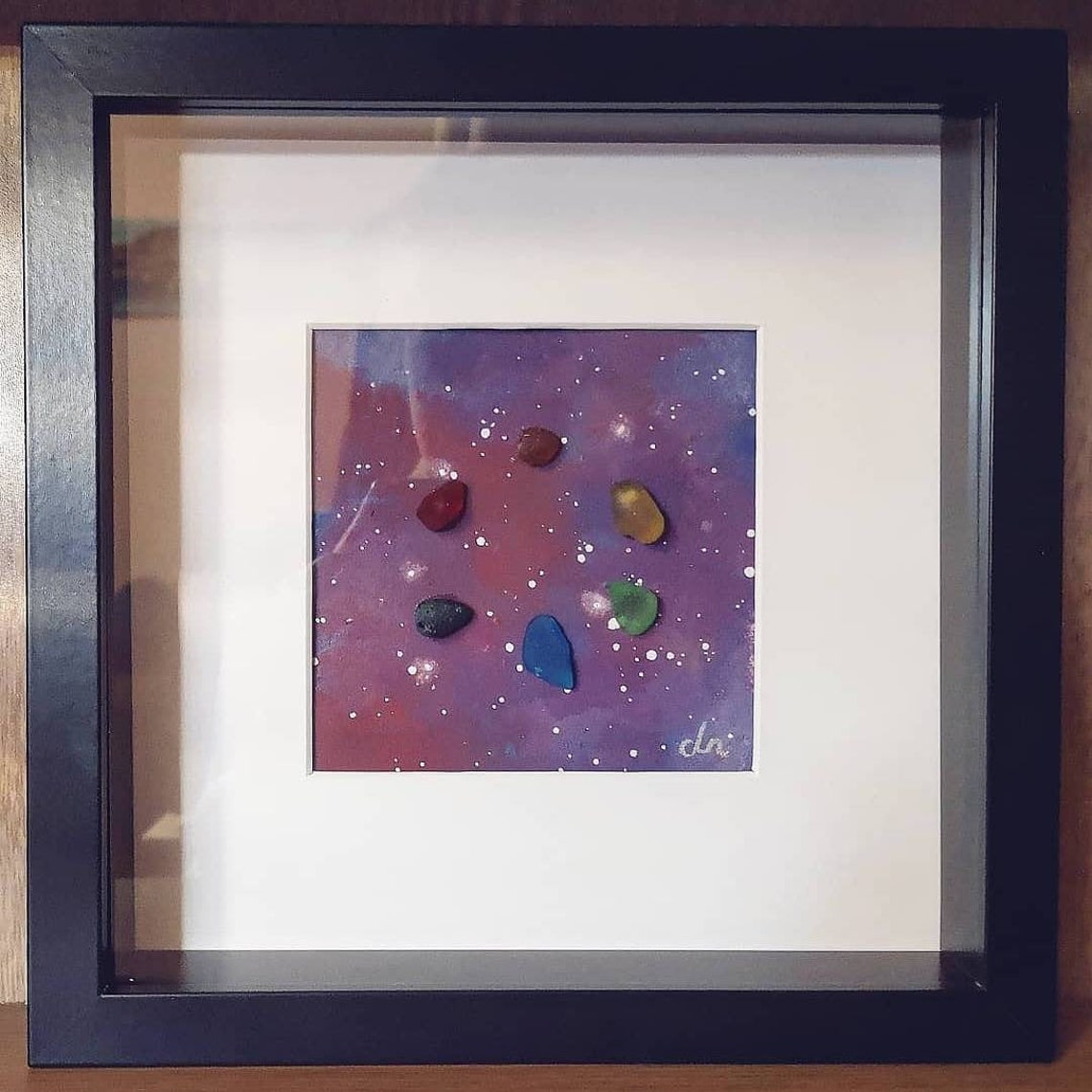 Infinity Stones sea glass art Avengers Infinity War wall art | Etsy