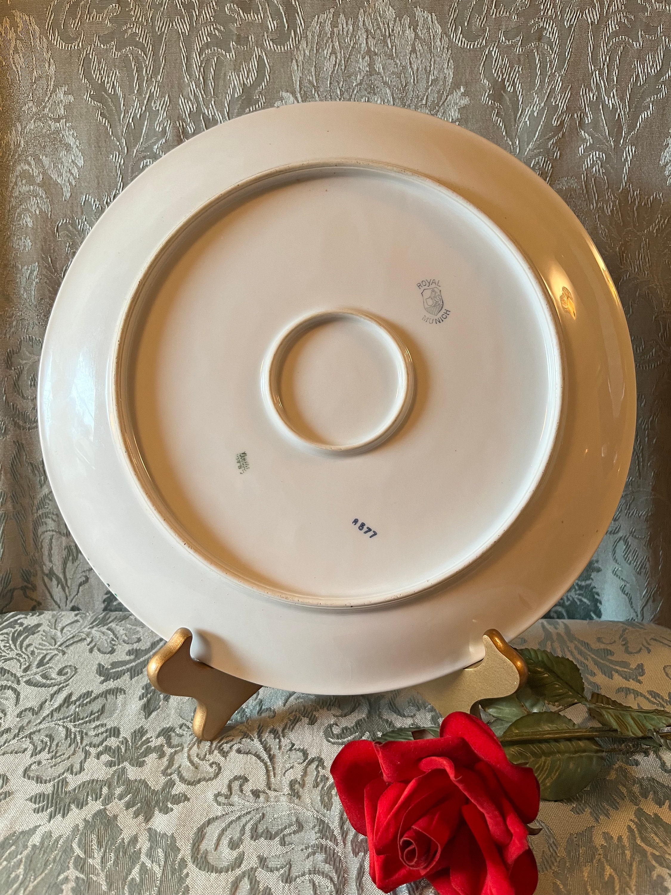 Vintage "royal Munich" Hand-painted Porcelain Platter With Roses - Etsy