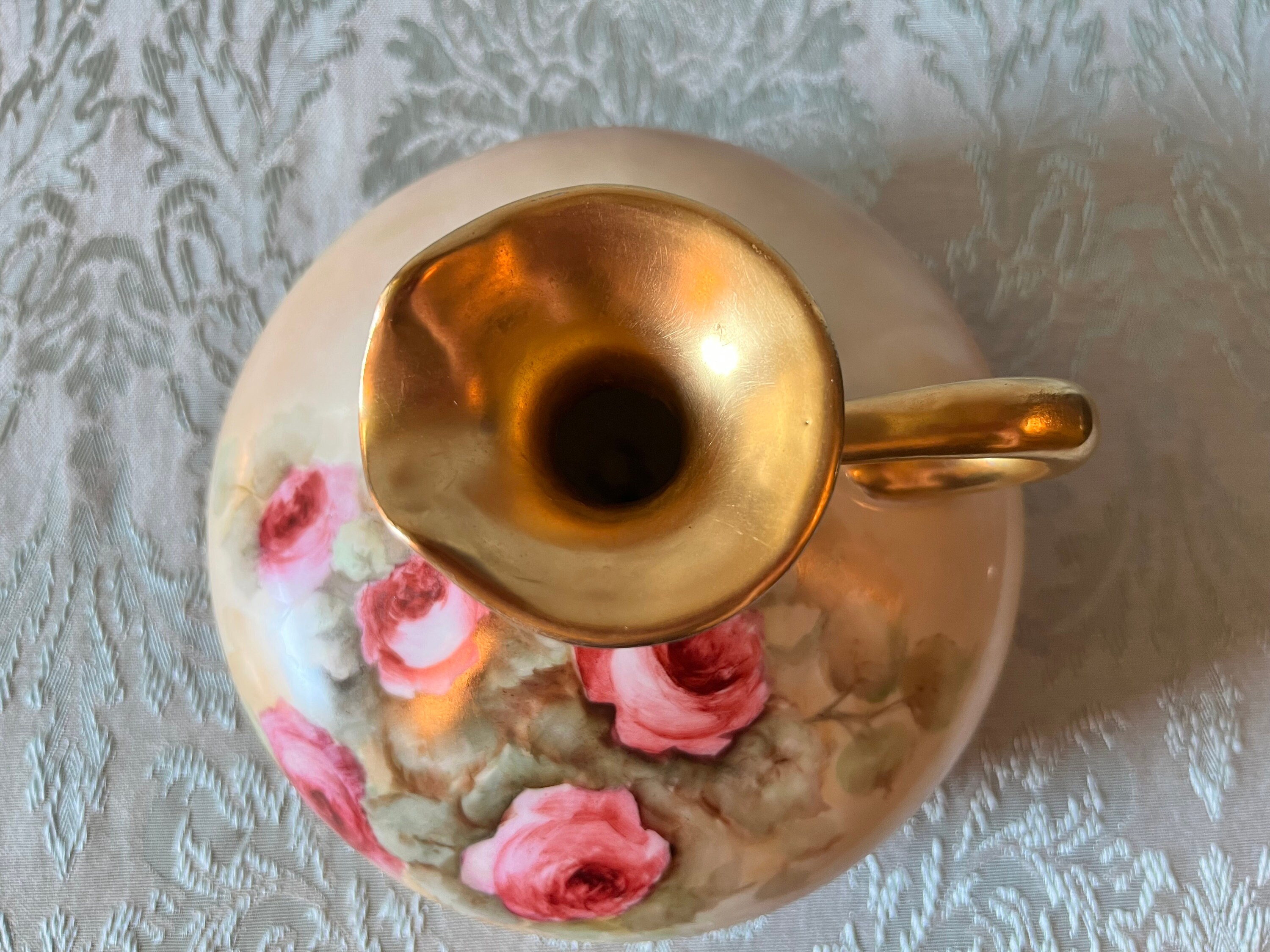 Vintage "royal Austria" Hand-painted Porcelain Squat Pitcher With Roses ...