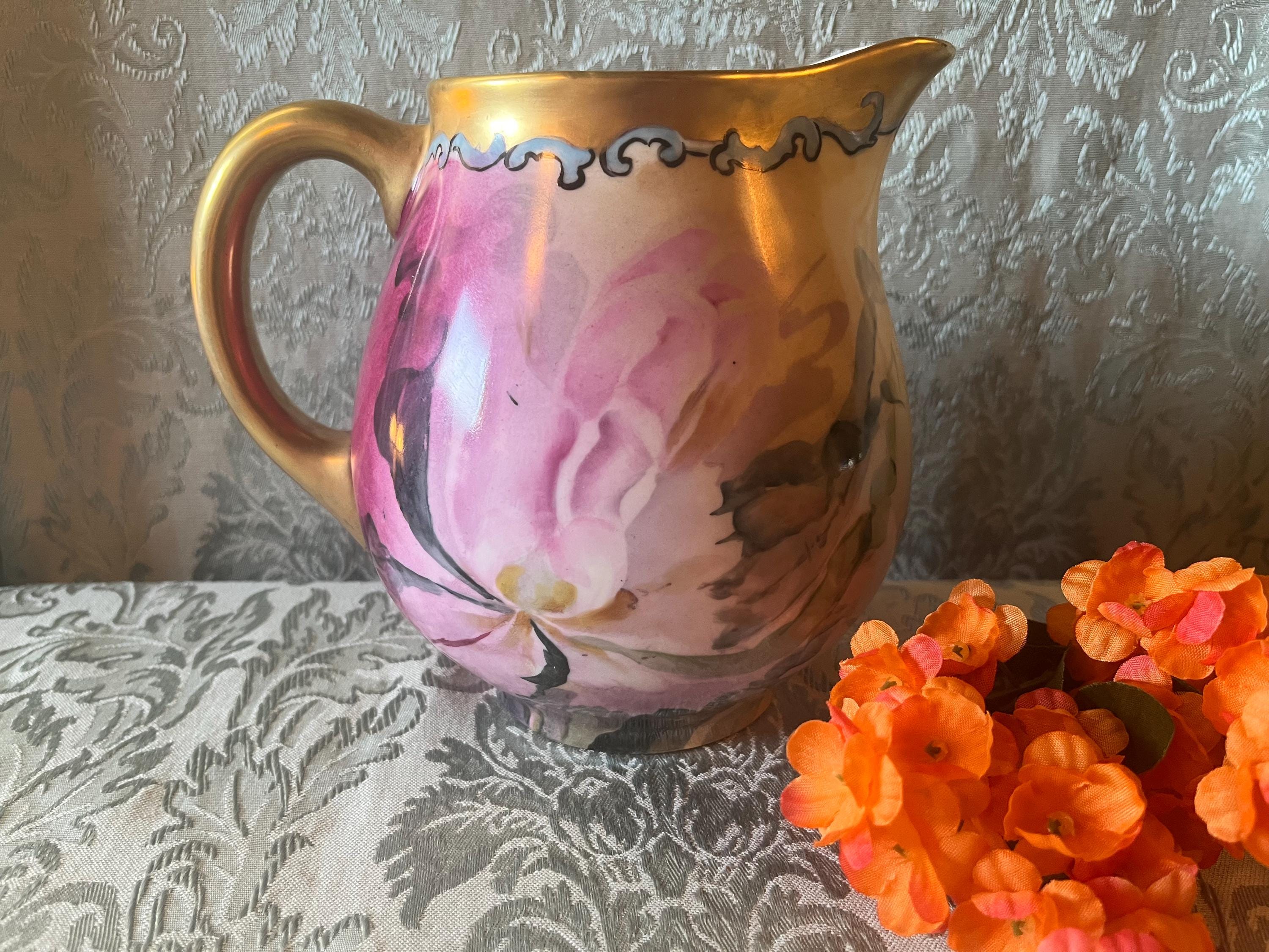 Vintage william Guerin Limoges Hand-painted Porcelain Pitcher With ...