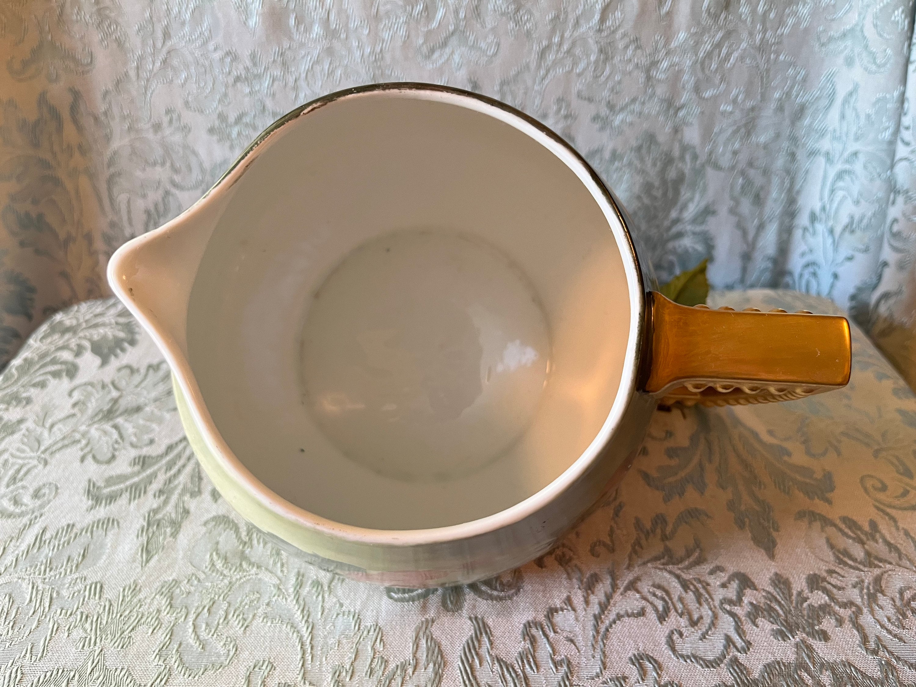 Vintage jean Pouyat J.P.L. Limoges Hand-painted Porcelain Cider Pitcher ...