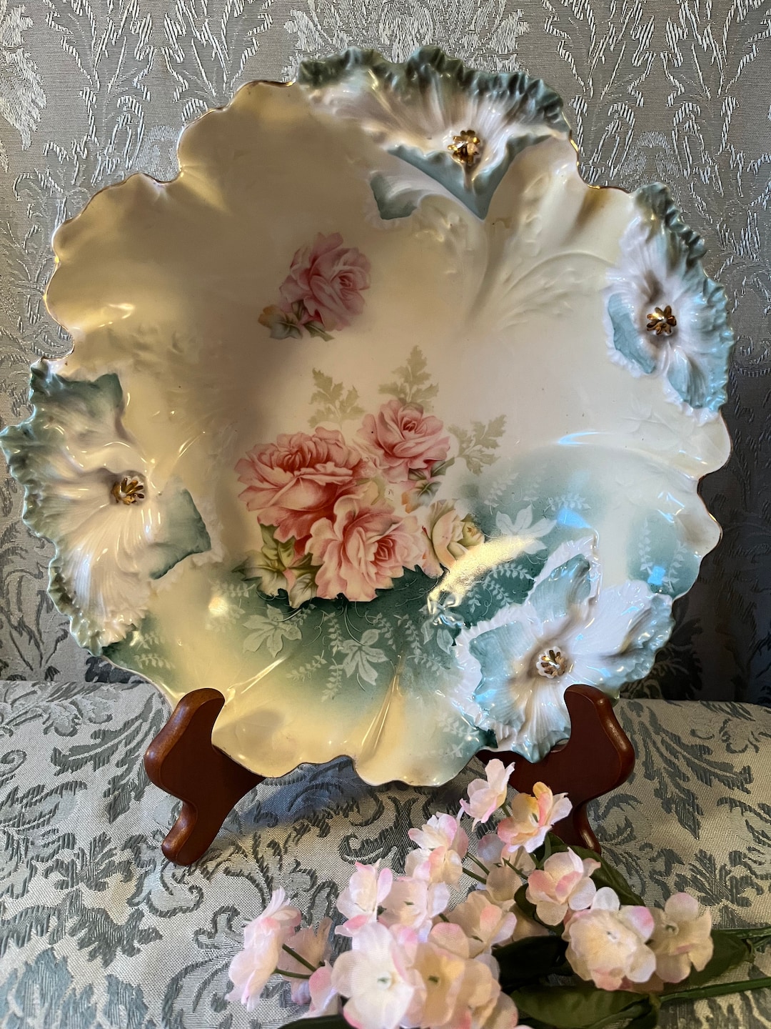 Vintage "r.s. Prussia" Floral Porcelain Bowl - Etsy