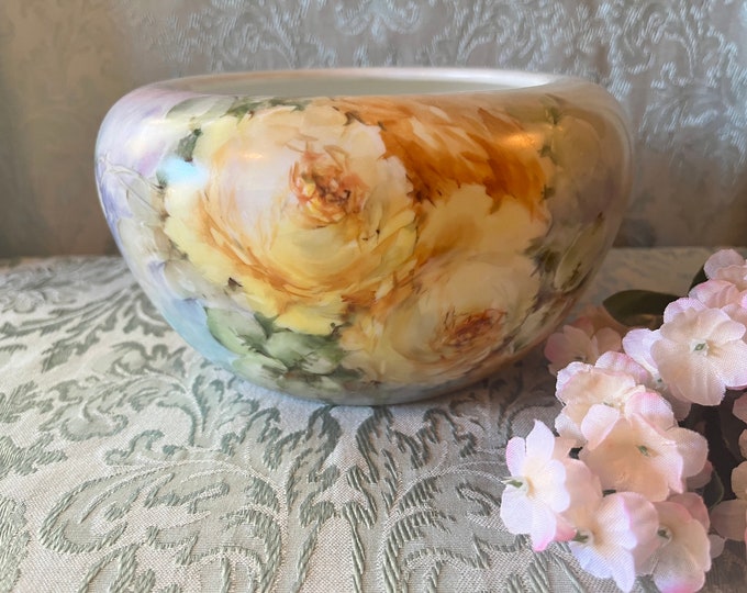 Vintage rosenthal Hand-painted Porcelain Jardiniere With Roses - Etsy