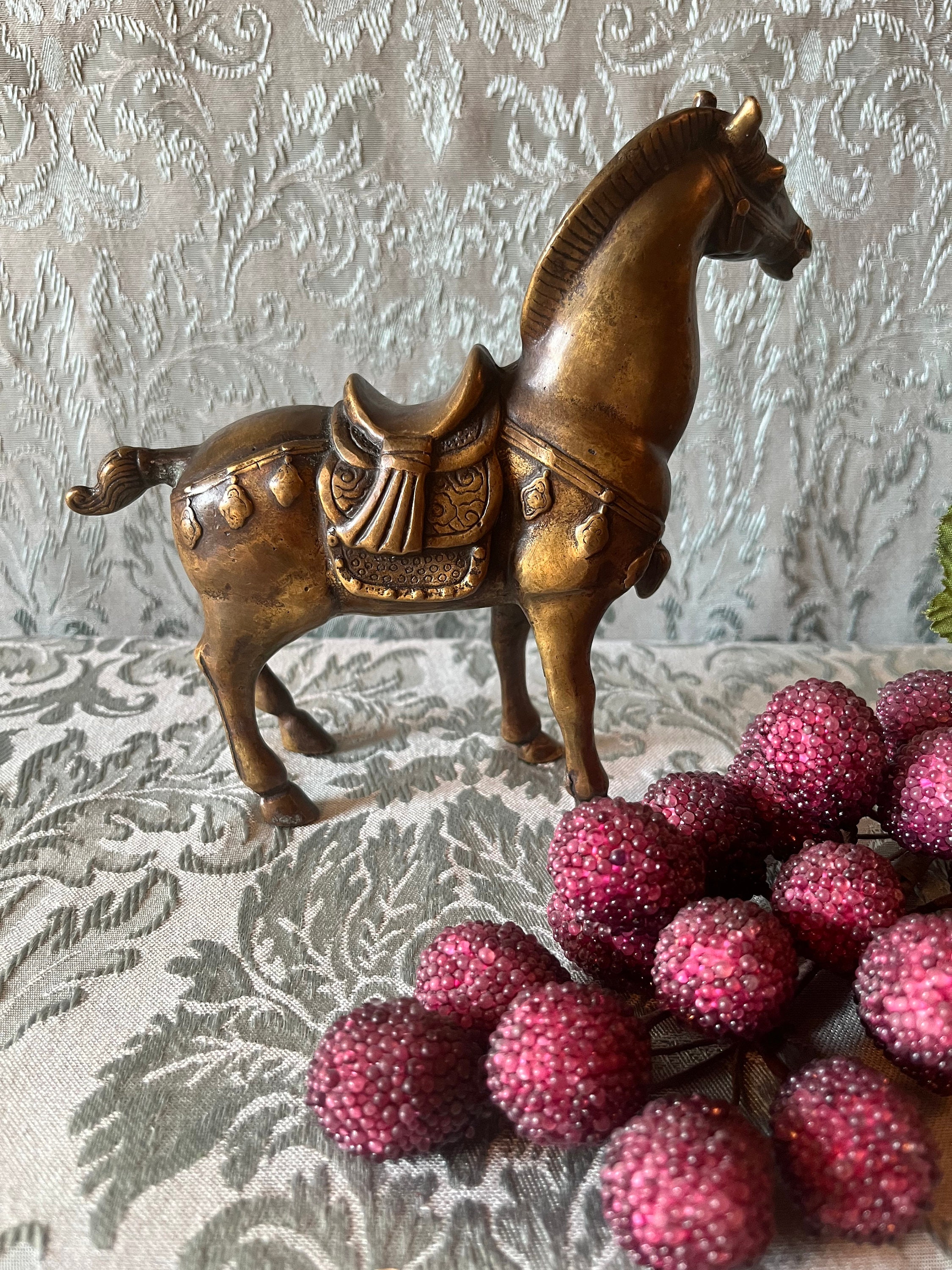 Vintage "bronze" Small Tang Horse Statue, Unmarked - Etsy