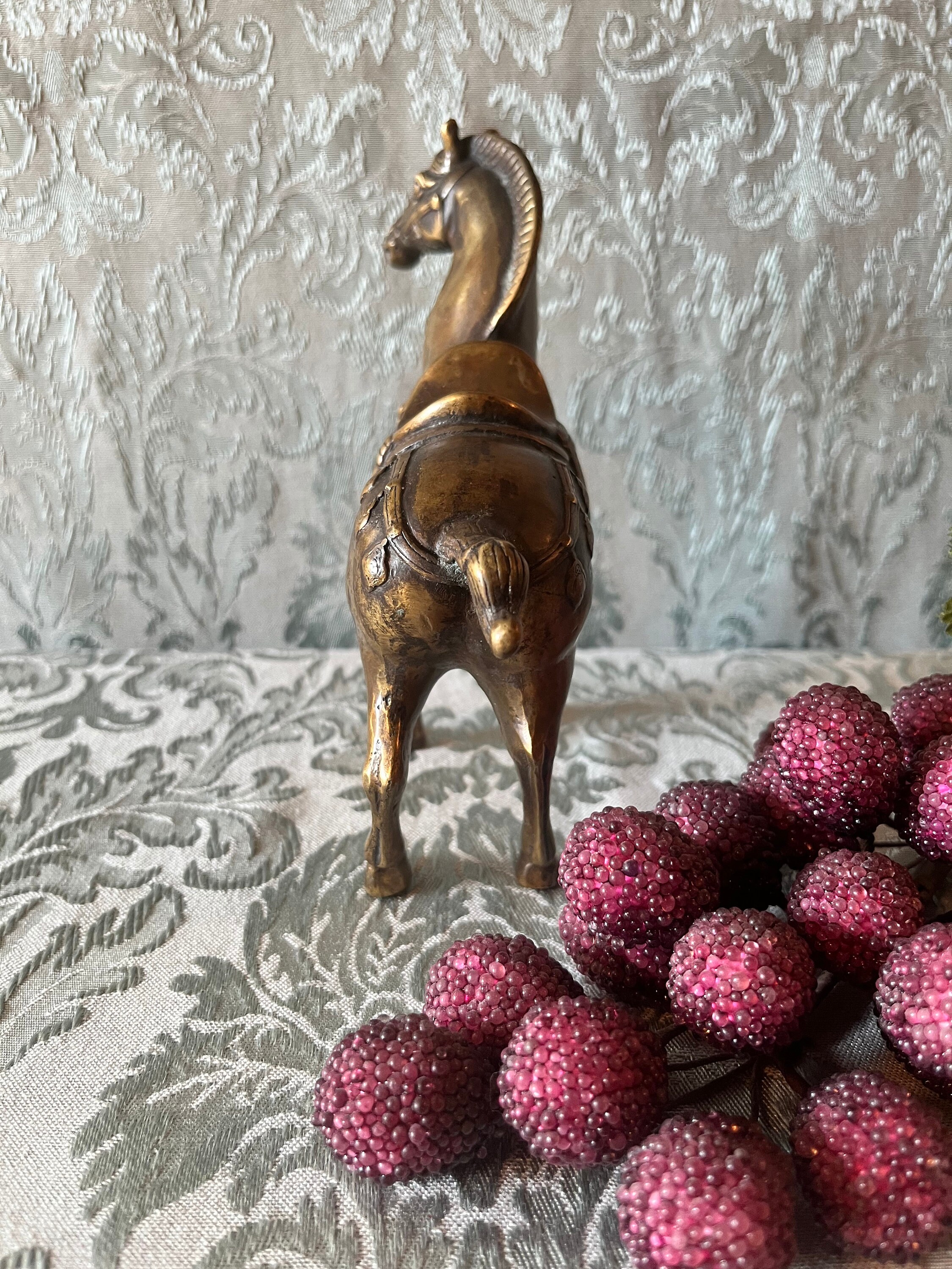 Vintage "bronze" Small Tang Horse Statue, Unmarked - Etsy
