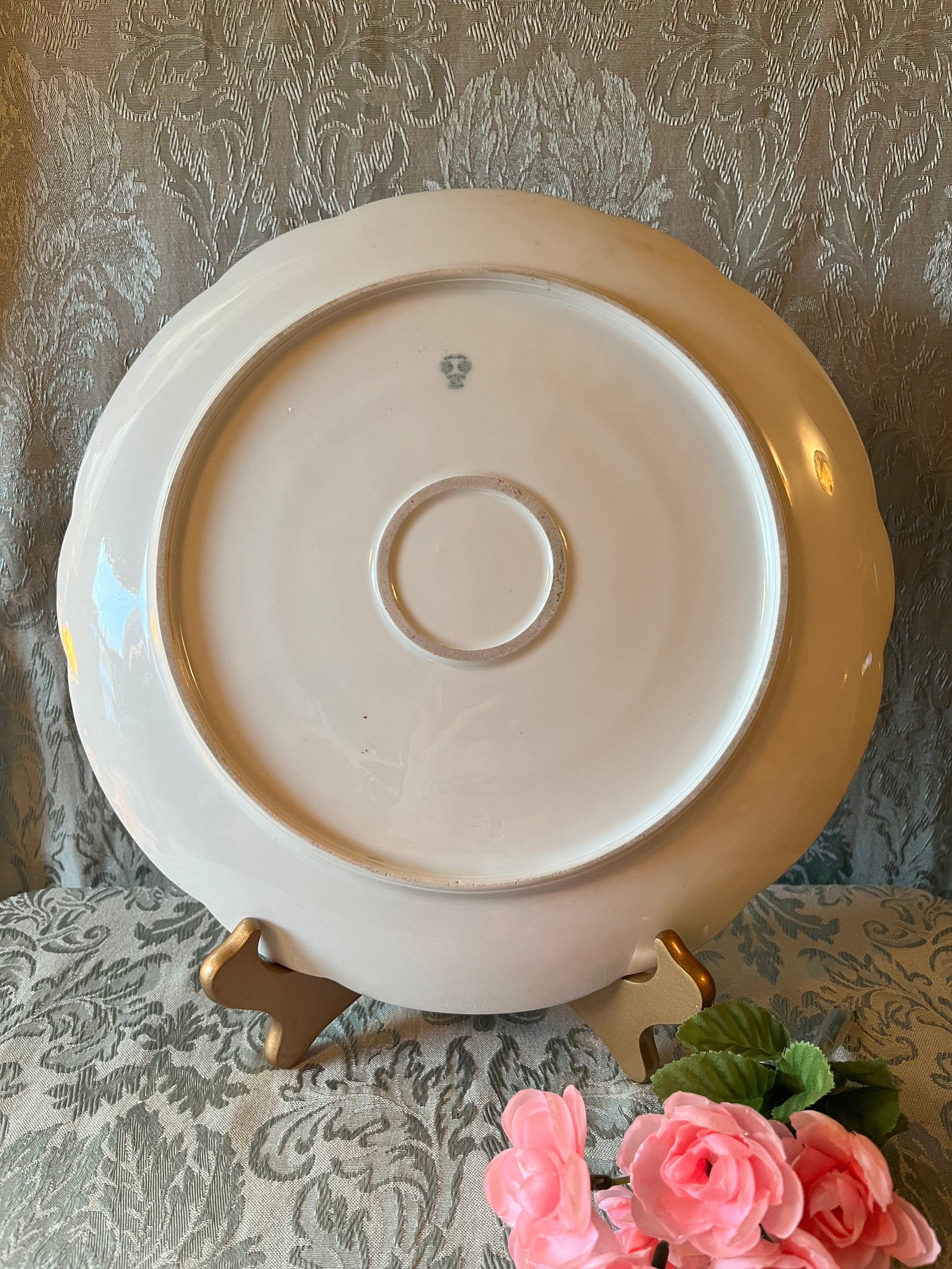 Vintage "vienna Austrian" Hand-painted Porcelain Scalloped Platter With ...