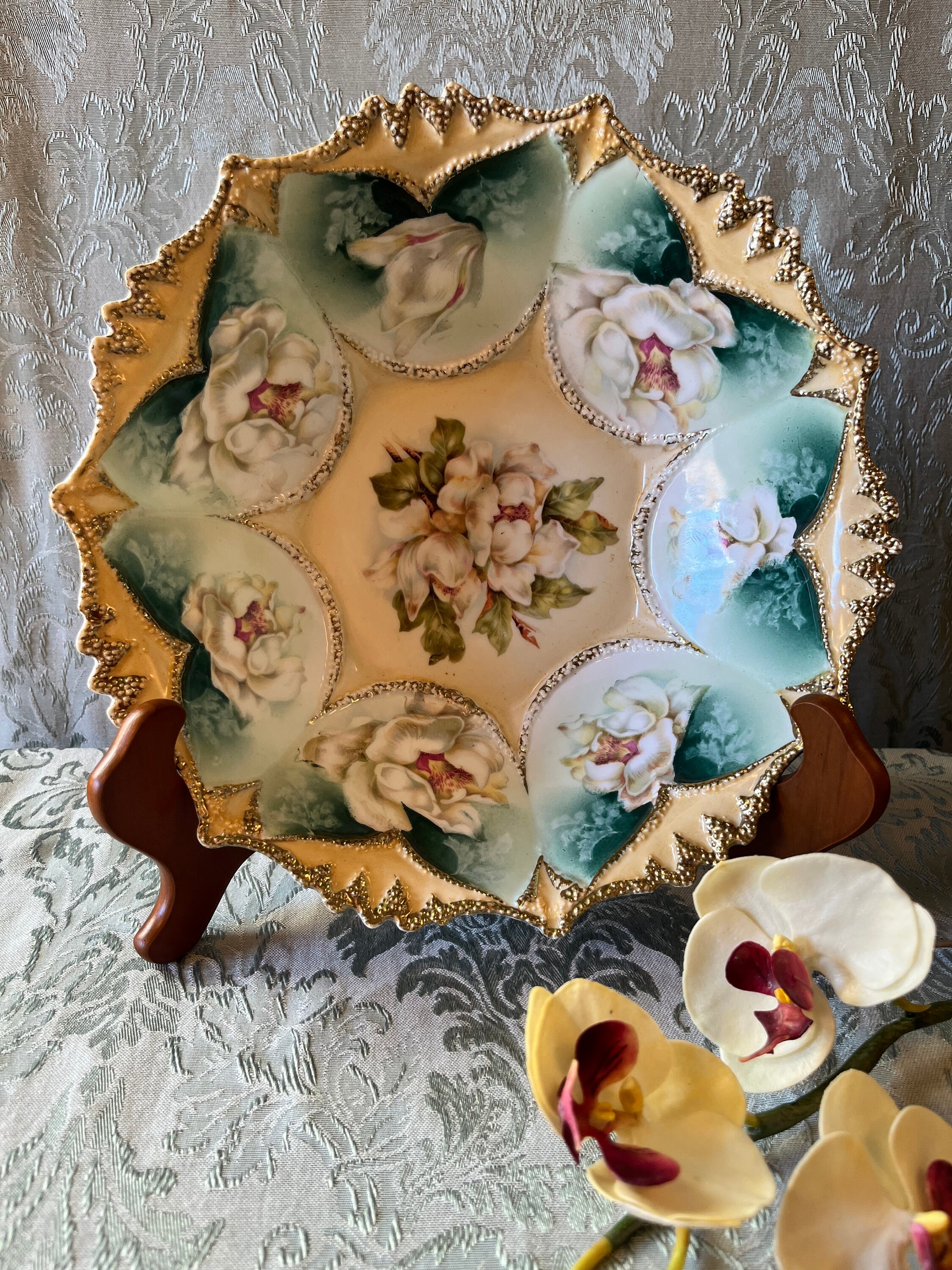 Vintage r.s. Prussia Floral Porcelain Bowl, Marked - Etsy