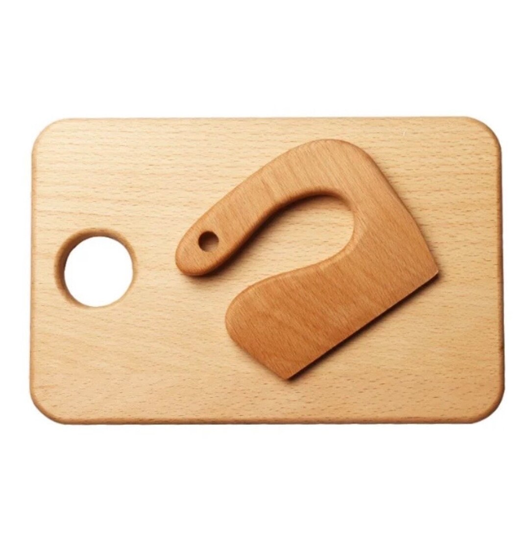 Safe Wooden Knife for Kids, Children's Utensil, Montessori Knife ...