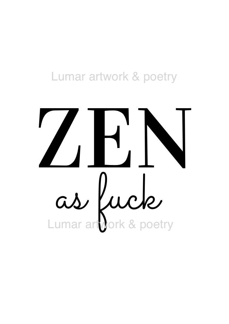 Zen wall print home decor zen wall art living room wall | Etsy