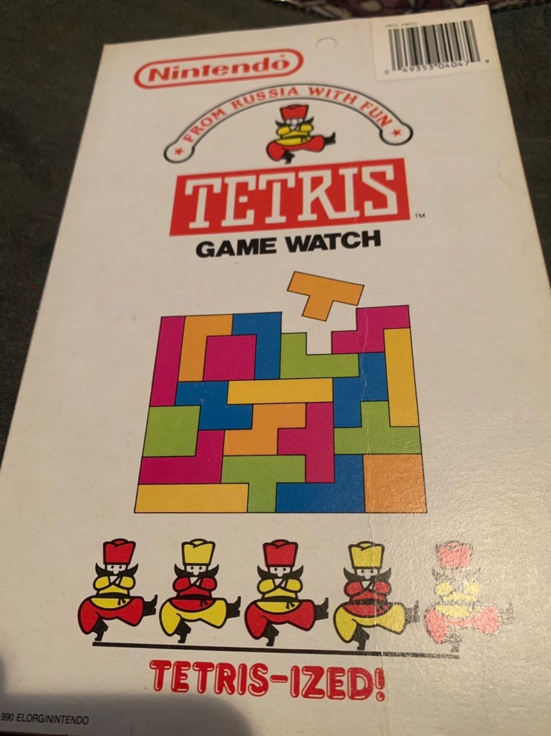 Nintendo TETRIS Game Watch by Nelsonic Mint in Box Working With Battery ...
