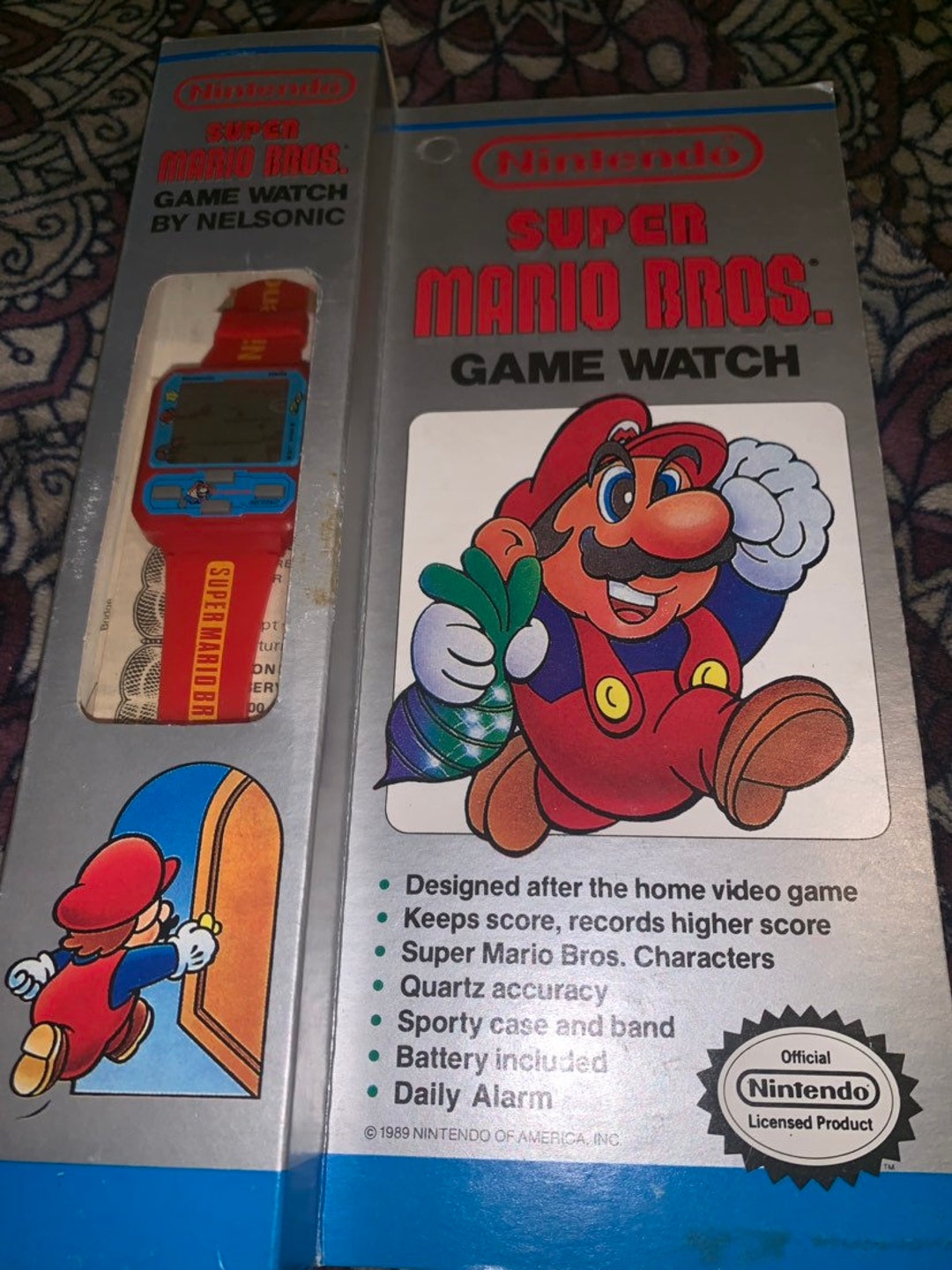 Nintendo Red Super Mario Bros Game Watch by Nelsonic Mint Unused in ...
