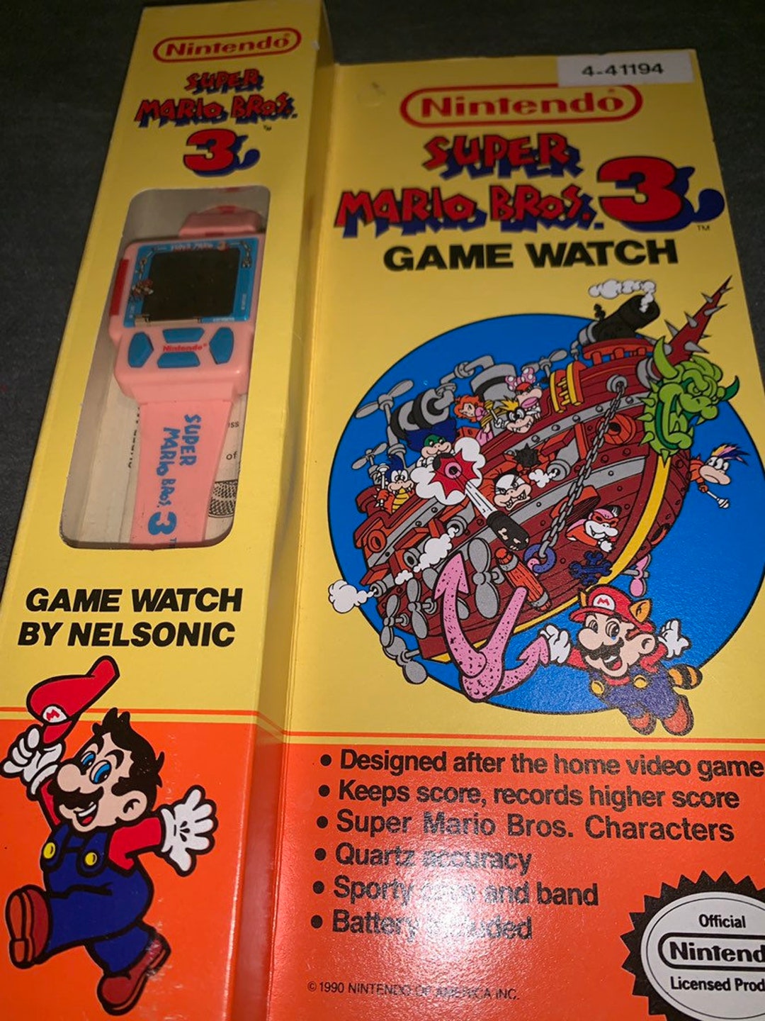 Pink Super Mario Bros. 3 Nintendo Nelsonic Game Watch Mint in Mint Box ...