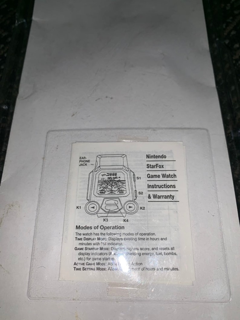 Mint Nintendo Nelsonic Starfox Game Watch Working With Fresh | Etsy