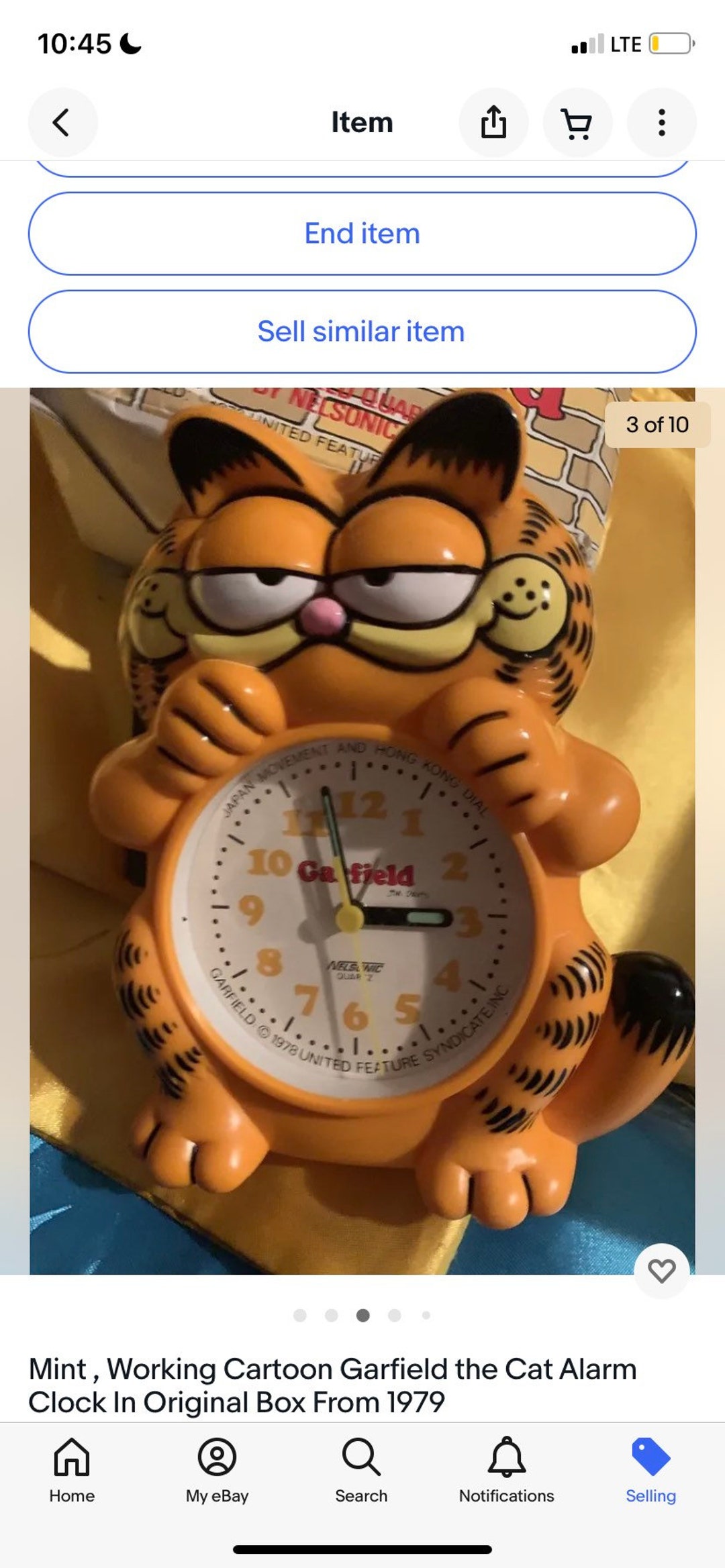 Garfield the Cartoon Cat Battery Operated Alarm Clock. Working - Etsy