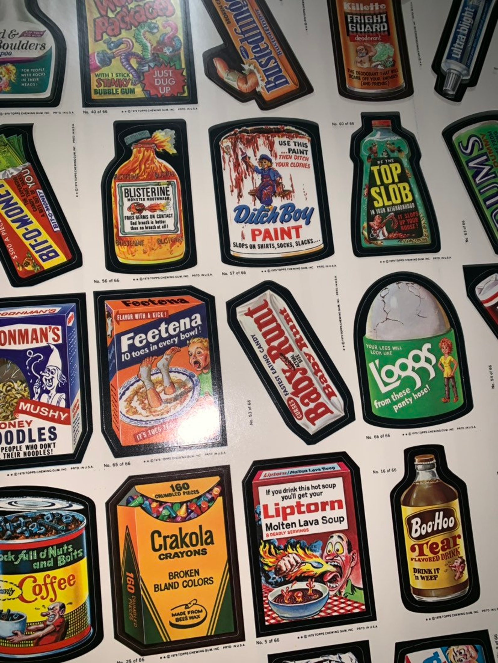 Mint Uncut Sheet of 132 Wacky Pack (wacky Packages) (2 Complete Sets of ...