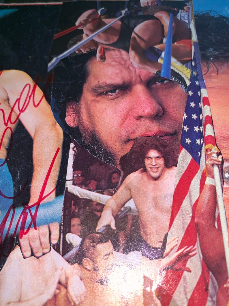 Signed Wrestler ANDRE THE GIANT Autograph on Wrestling Scene Photo ...