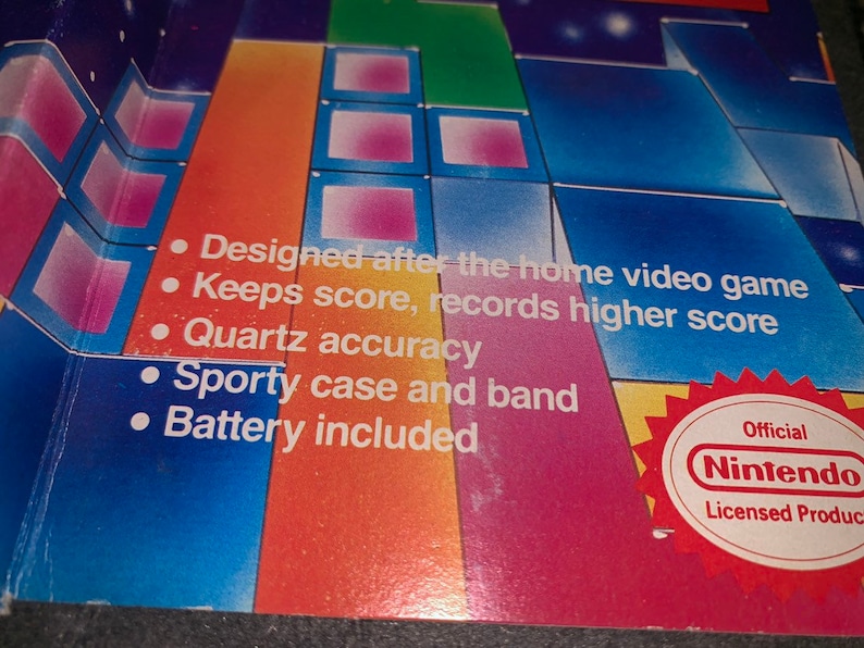 Nintendo TETRIS Game Watch by Nelsonic Mint in Box Working With Battery ...