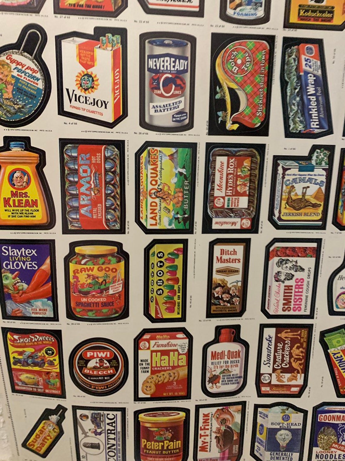 Mint Uncut Sheet of 132 Wacky Pack wacky Packages 2 - Etsy