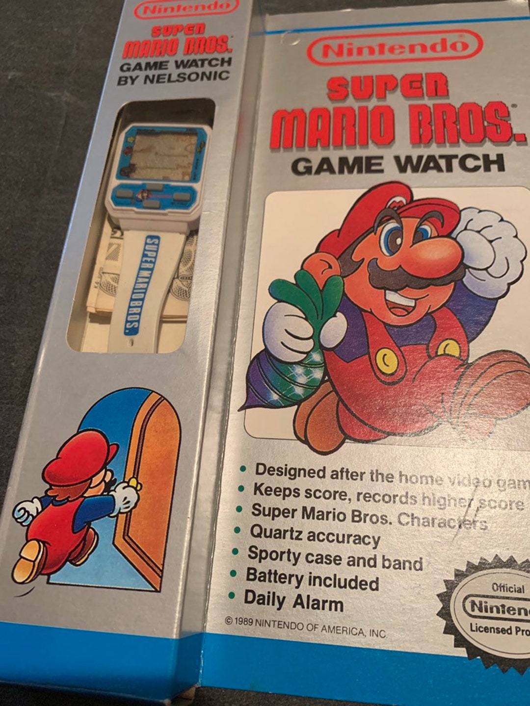 Nelsonic White Super Mario Bros Game Watch by Nintendo From 1989 . Mint ...