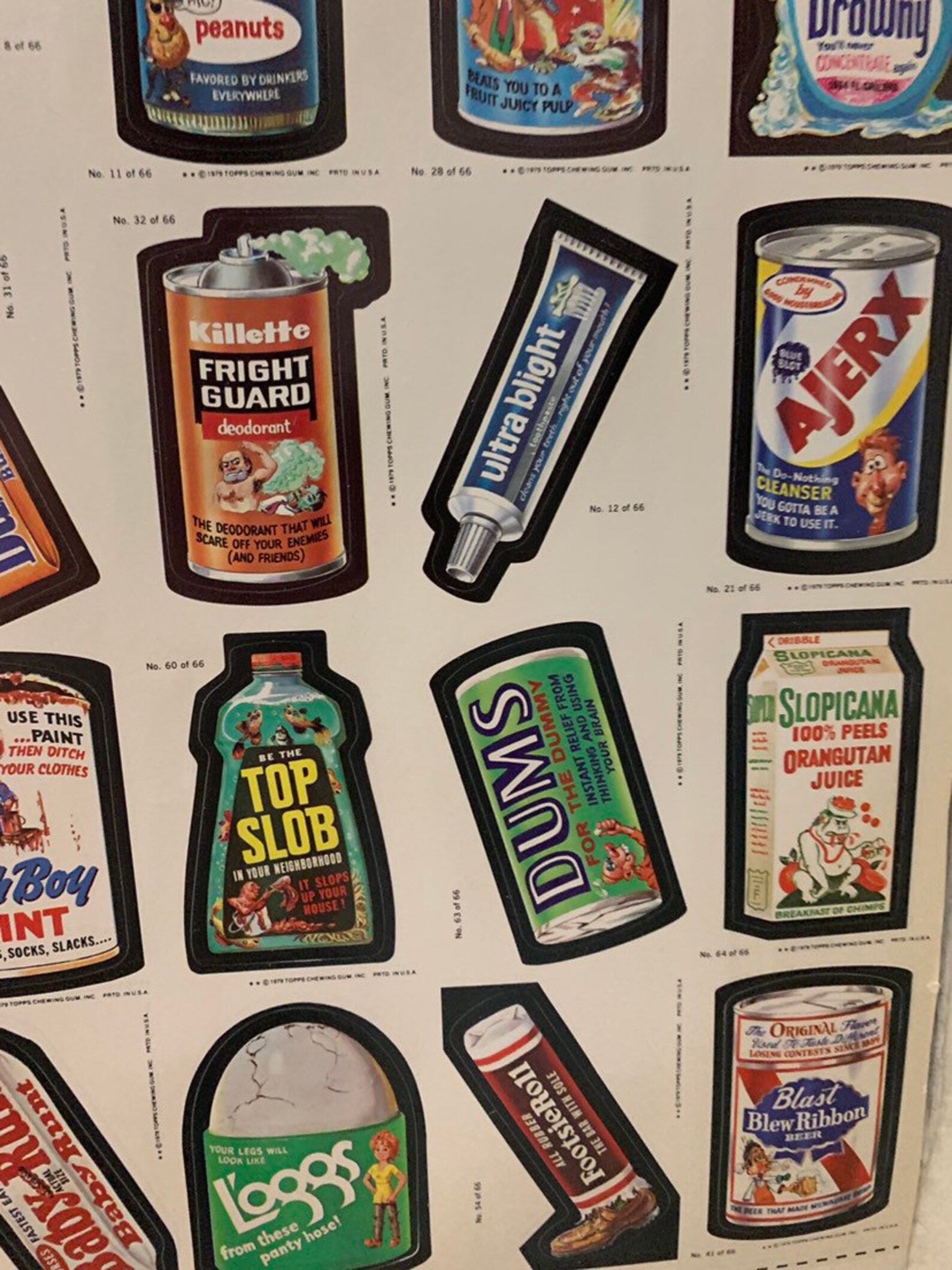 Mint Uncut Sheet of 132 Wacky Pack (wacky Packages) (2 Complete Sets of ...