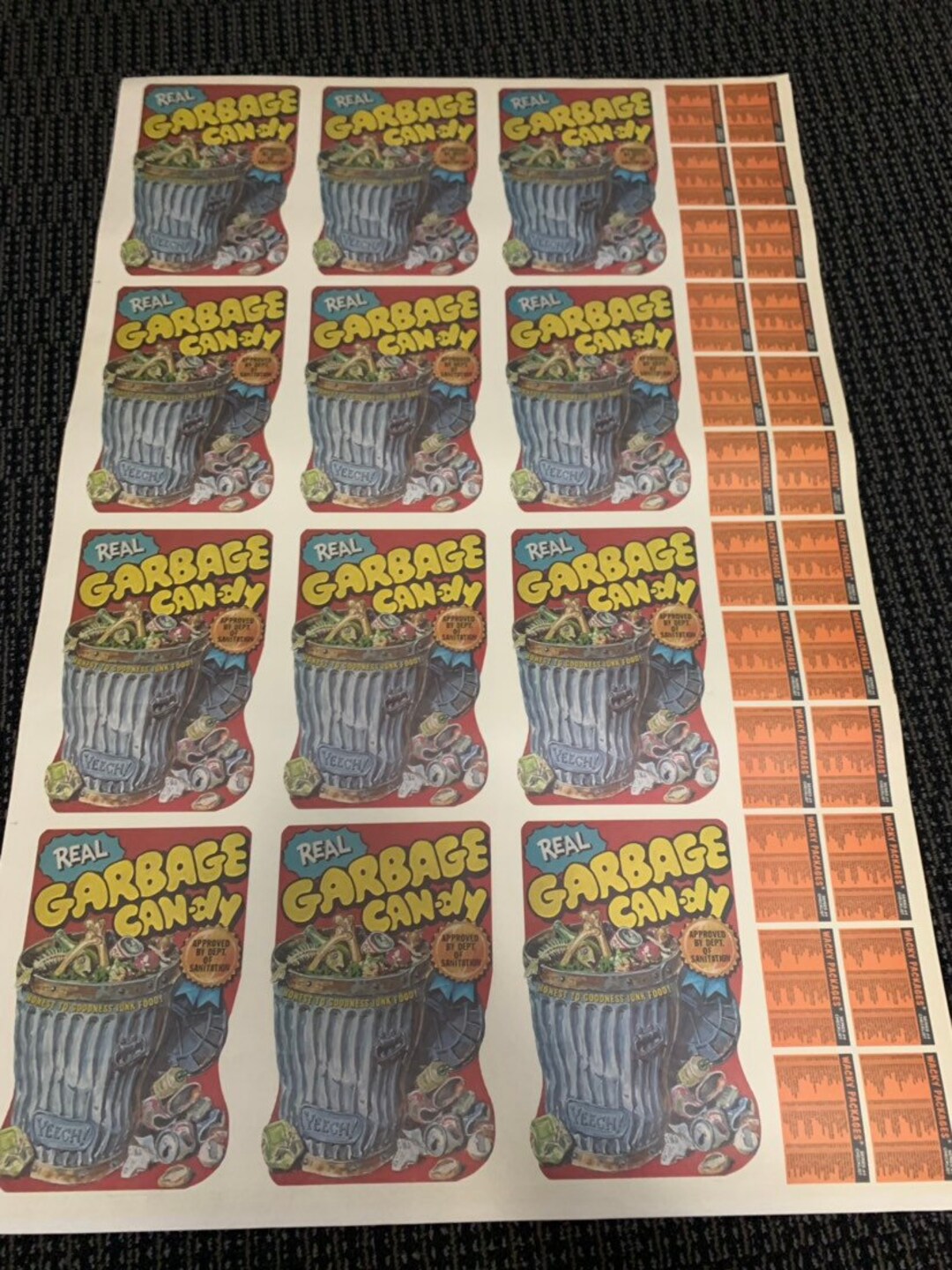 R Uncut Full Sheet of 132 (2 Complete Sets of 66))wacky Packages Wacky ...